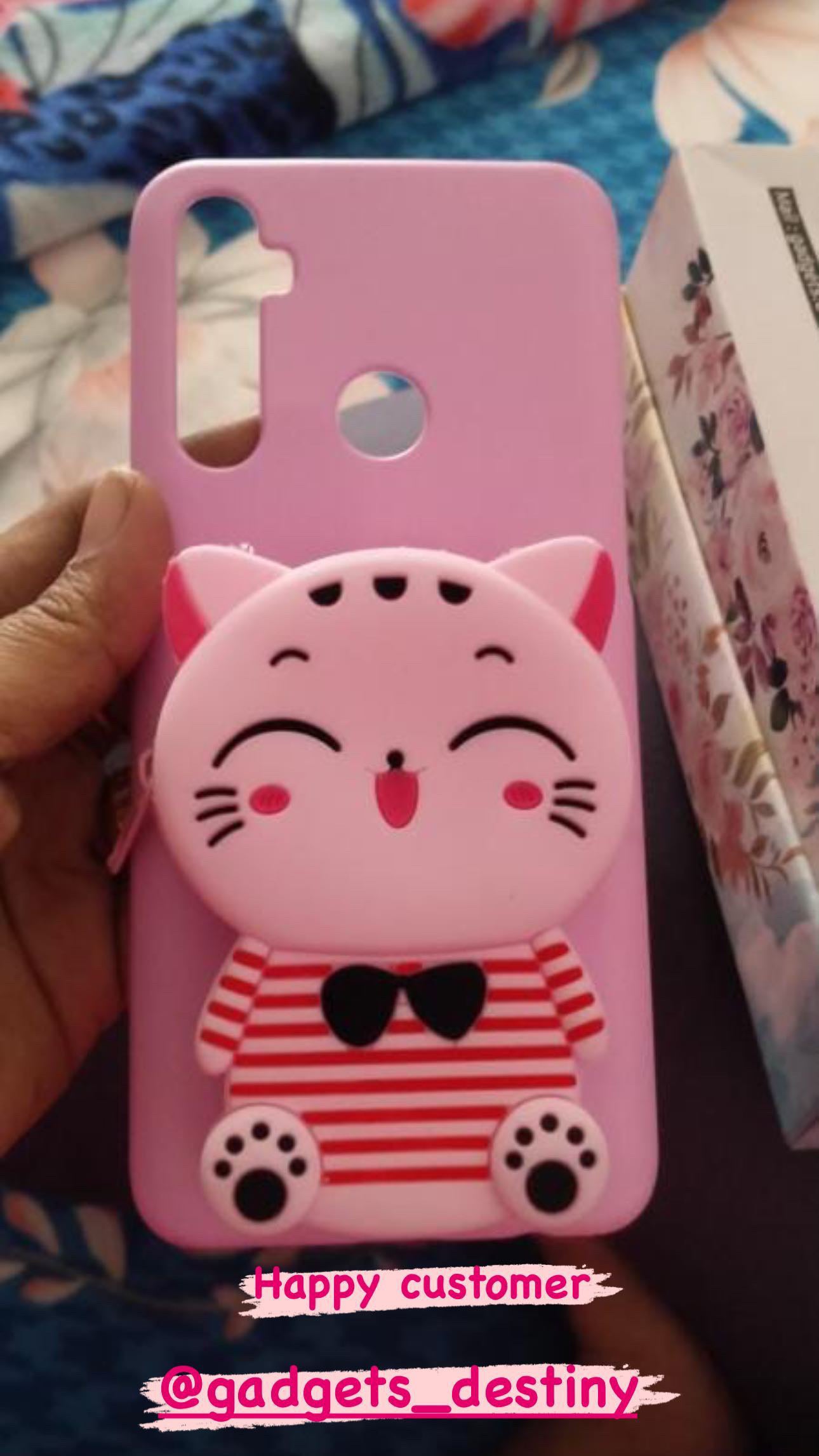 Pink Kitty-Zipper Wallet case – Gadgets Destiny